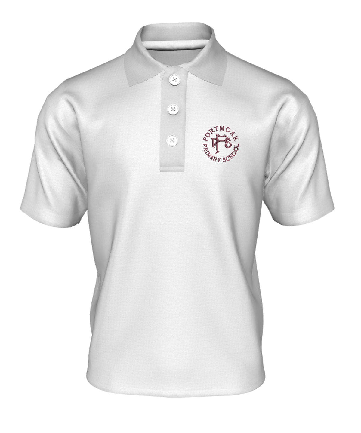 Portmoak Primary School - White Polo Shirt – Earth Uniform