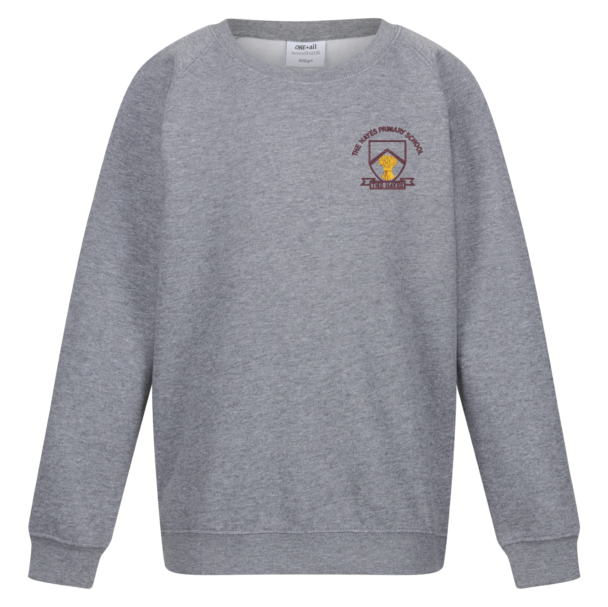 The Hayes Primary School - Grey - Crew Neck Sweatshirt – Earth Uniform